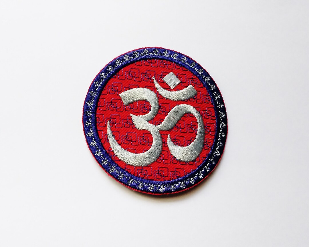 OHM Patch Embroidered Iron on Chakra Namaste Symbol Patch Fabric ...
