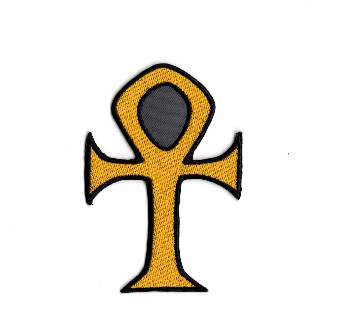 Ankh Cross Patch Embroidered Iron on Egyptian Eternal Life Cross Symbol ...