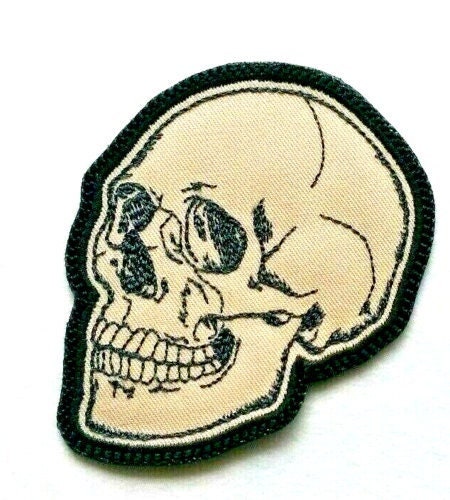 Embroidered Skull Iron-on Patch - Anatomy Reaper Design - Etsy