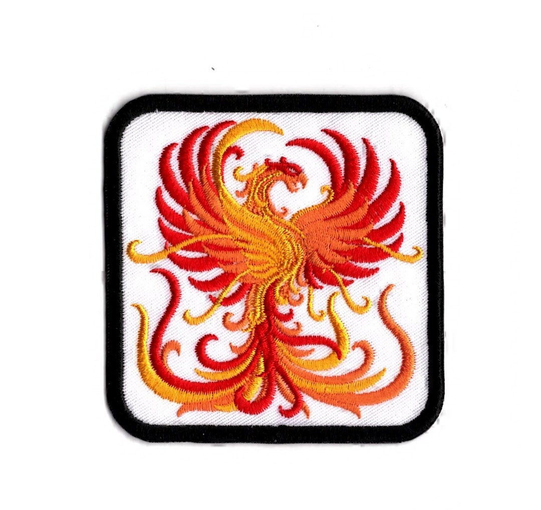 Fire Phoenix Patch Iron on Embroidered Red & Gold Phoenix Fabric Cloth Patch - Etsy Canada