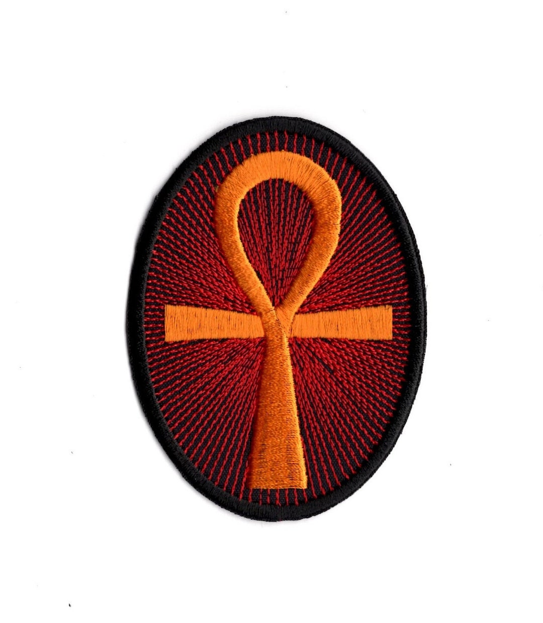 Ankh Patch Iron on Embroidered Eternal Life Symbol Fabric Ankh Patch by ...