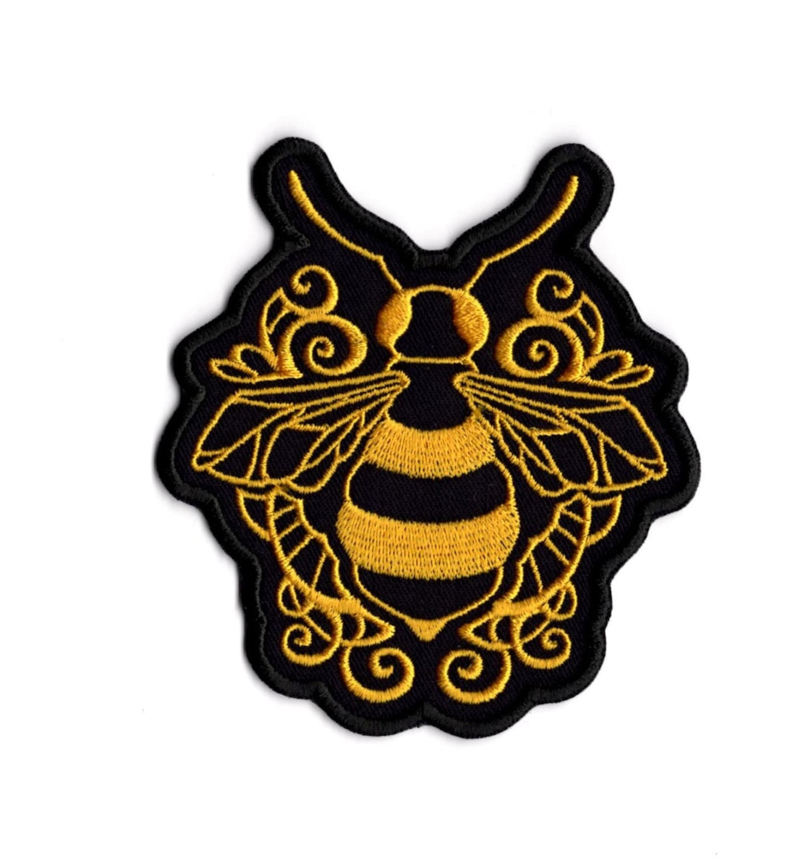Honey Bee Patch Iron on Patch Embroidered Save the Honey Bees Fabric ...