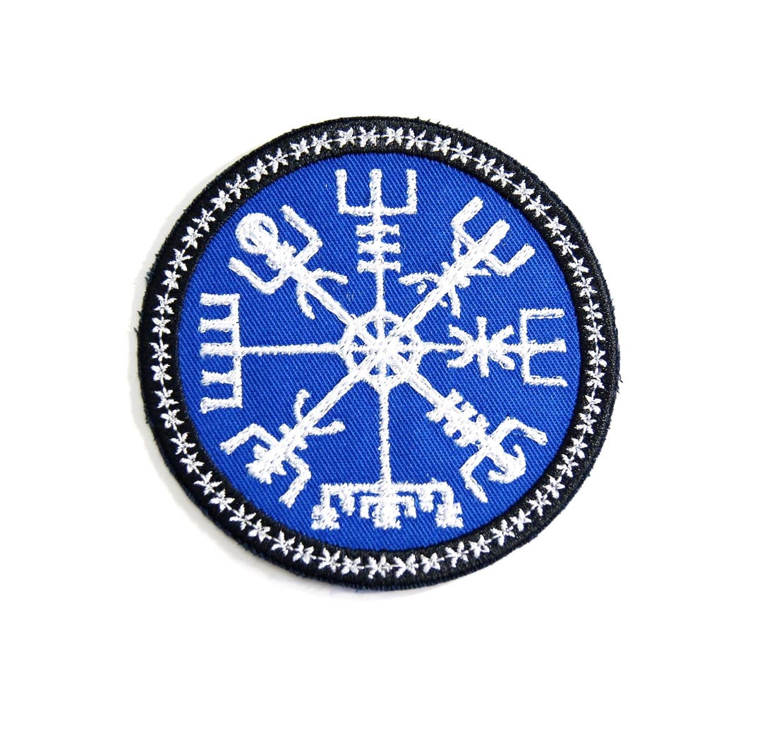 Viking Protection Patch Vegvisir Symbol Iron on Fabric Crest Patch by ...