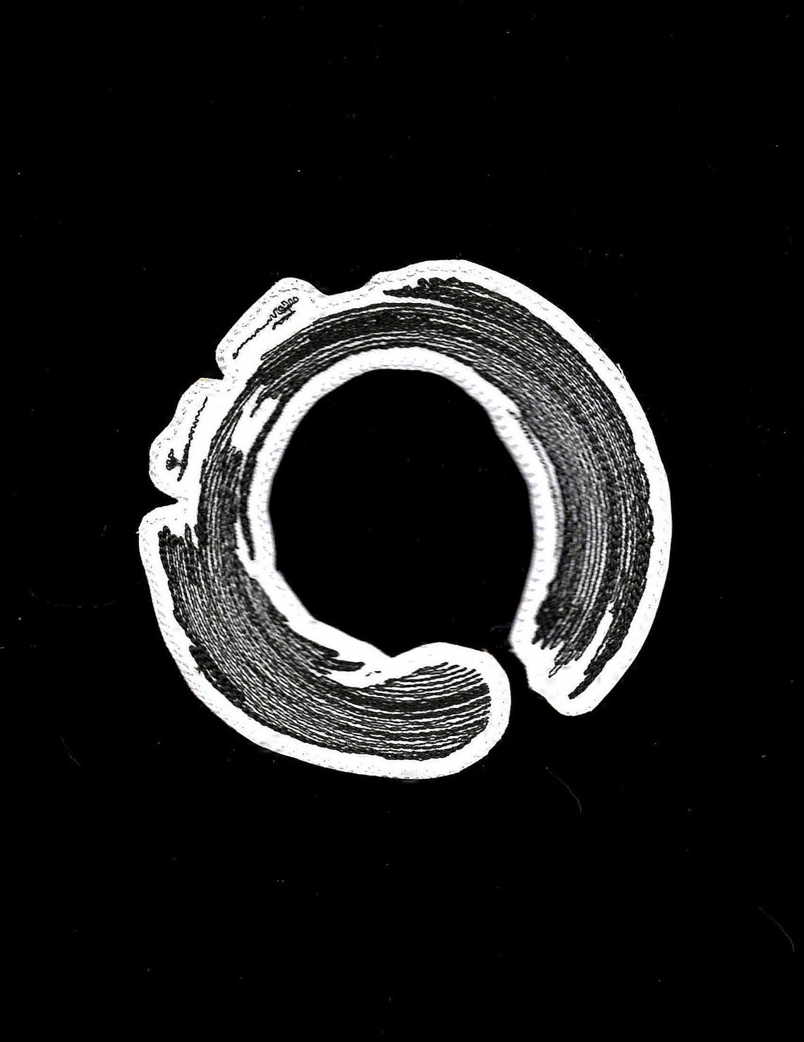 Imperfect Circle Patch Embroidered Iron on Enso Circle Buddhist Crest ...
