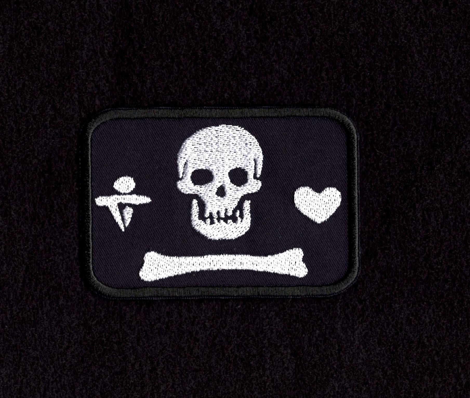 Stede Bonnet Pirate Flag Patch, Embroidered Iron-on - Etsy