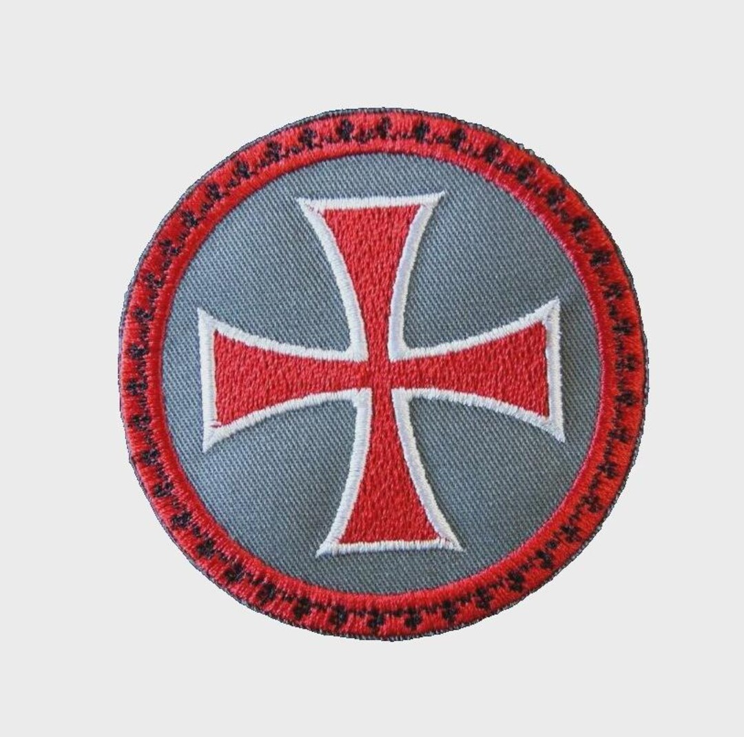 Knights Templar Cross Patch, Embroidered Iron-on Crusader Badge - Etsy