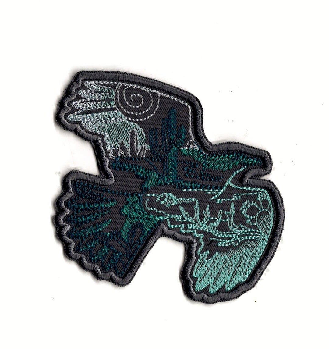 Southwest Desert Soaring Eagle Hawk Patch Embroidered Iron on Eagle Hawk Applique by ...