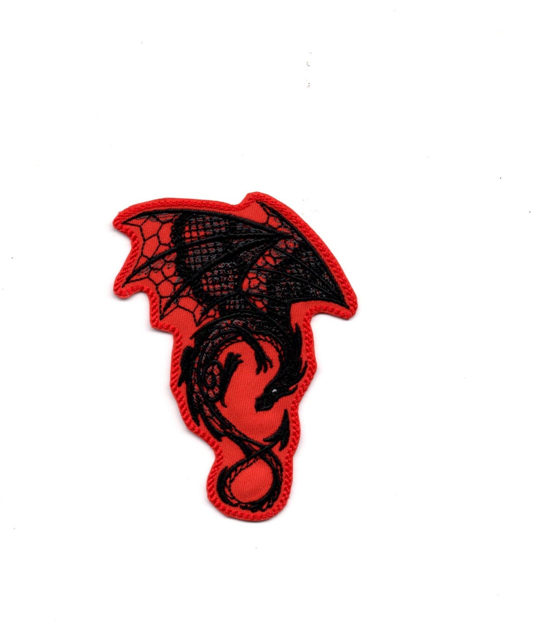 Black Dragon Patch Embroidered Iron on Martial Arts Dire Dragon Patch ...