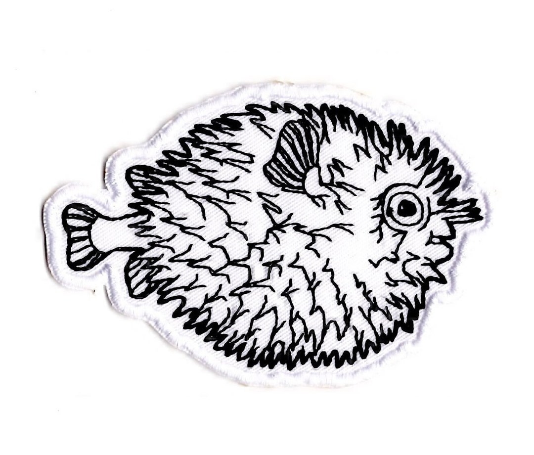 Puffer Fish Patch Embroidered Iron on Puffer-fish Applique Patch - Etsy