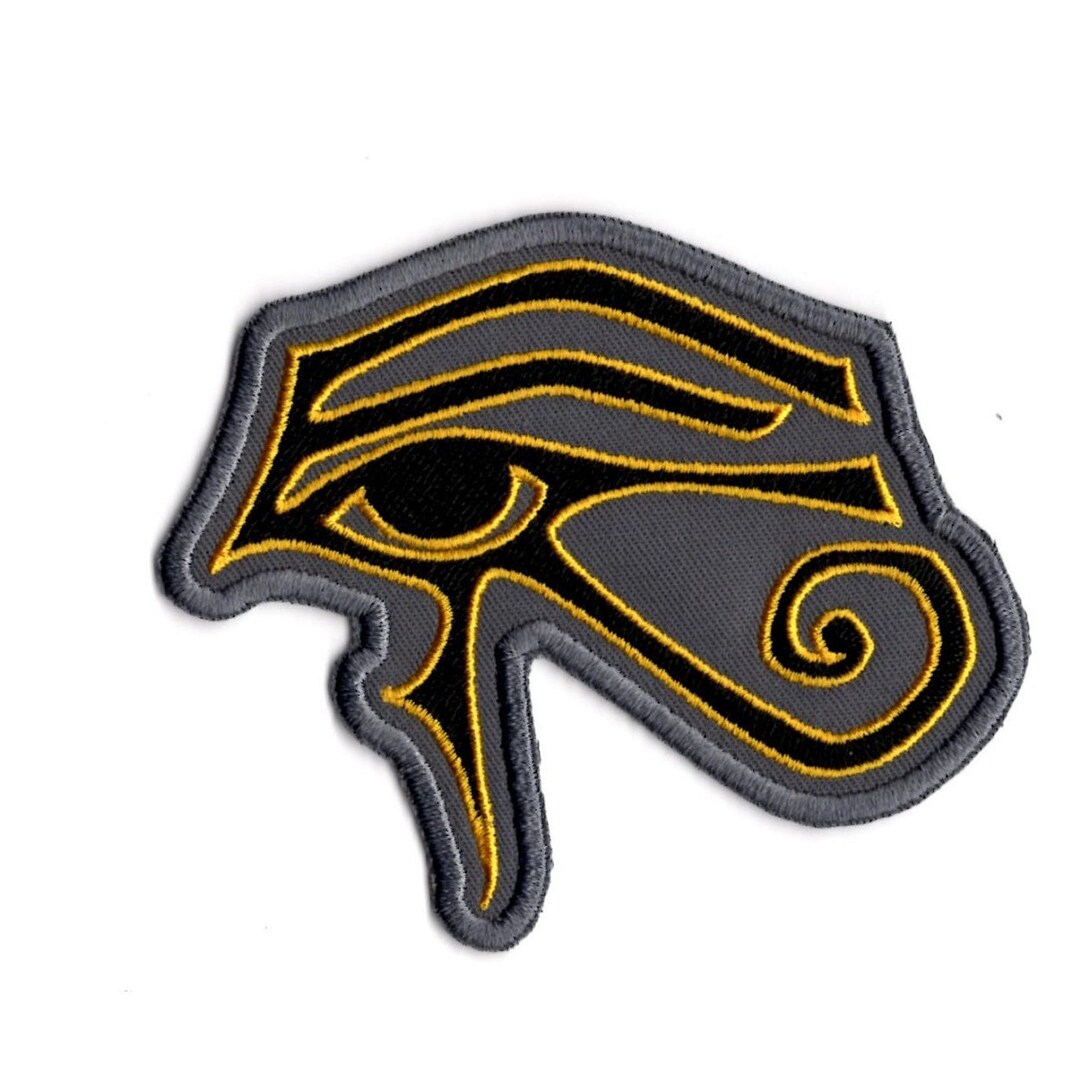 The Eye of Ra Patch Embroidered Iron on Egyptian Fabric Pharaoh Patch ...