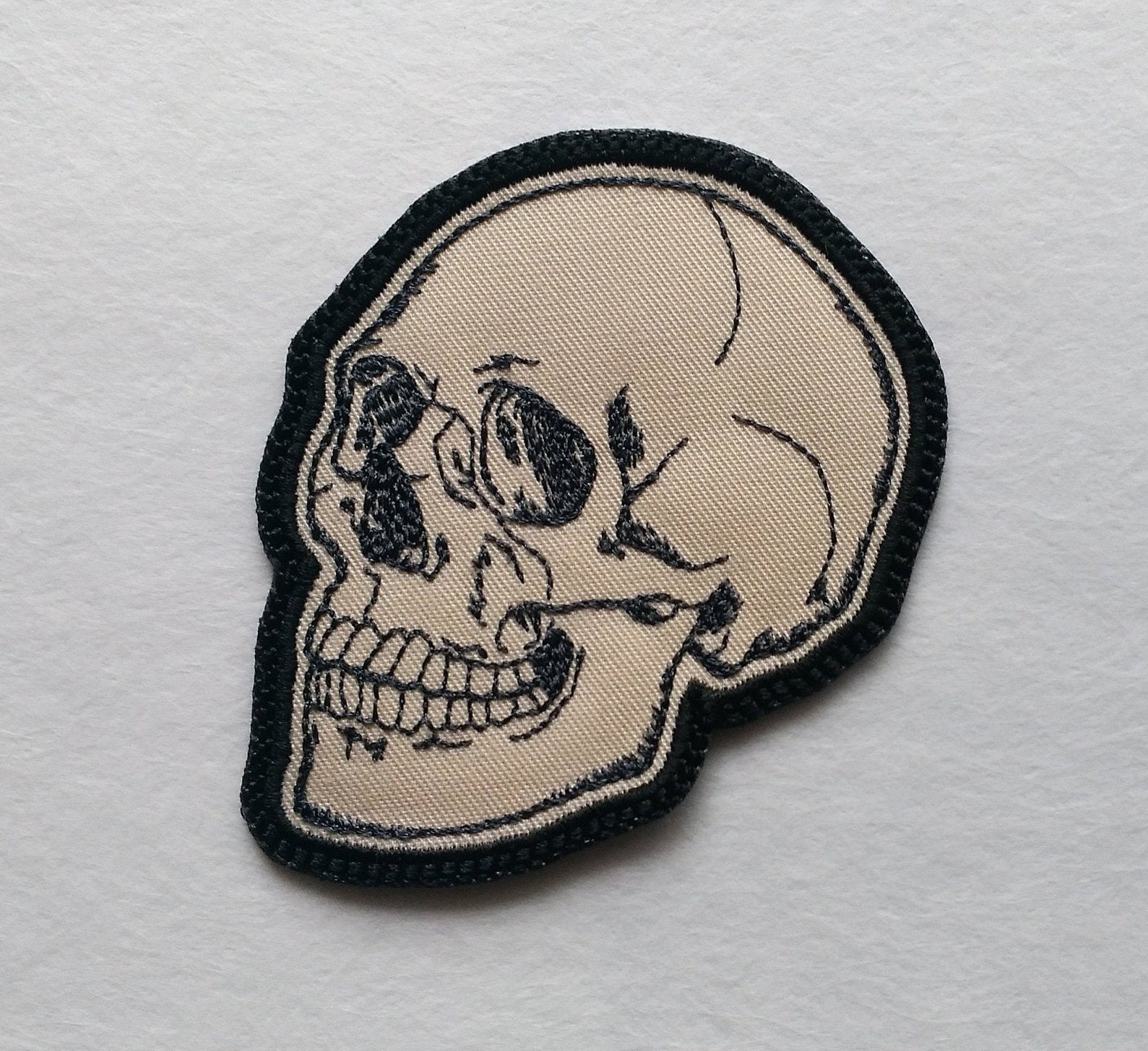 Embroidered Skull Iron-on Patch - Anatomy Reaper Design - Etsy