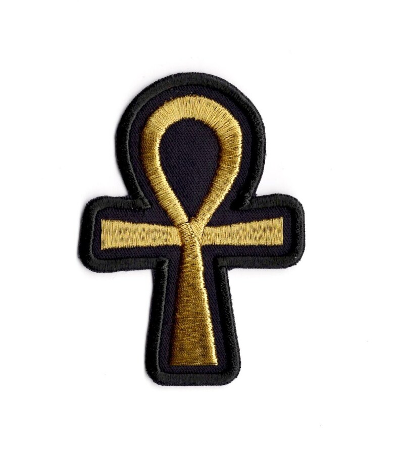 Ankh Patch Lot of 8, Iron on Embroidered Gold Egyptian Symbol - Etsy