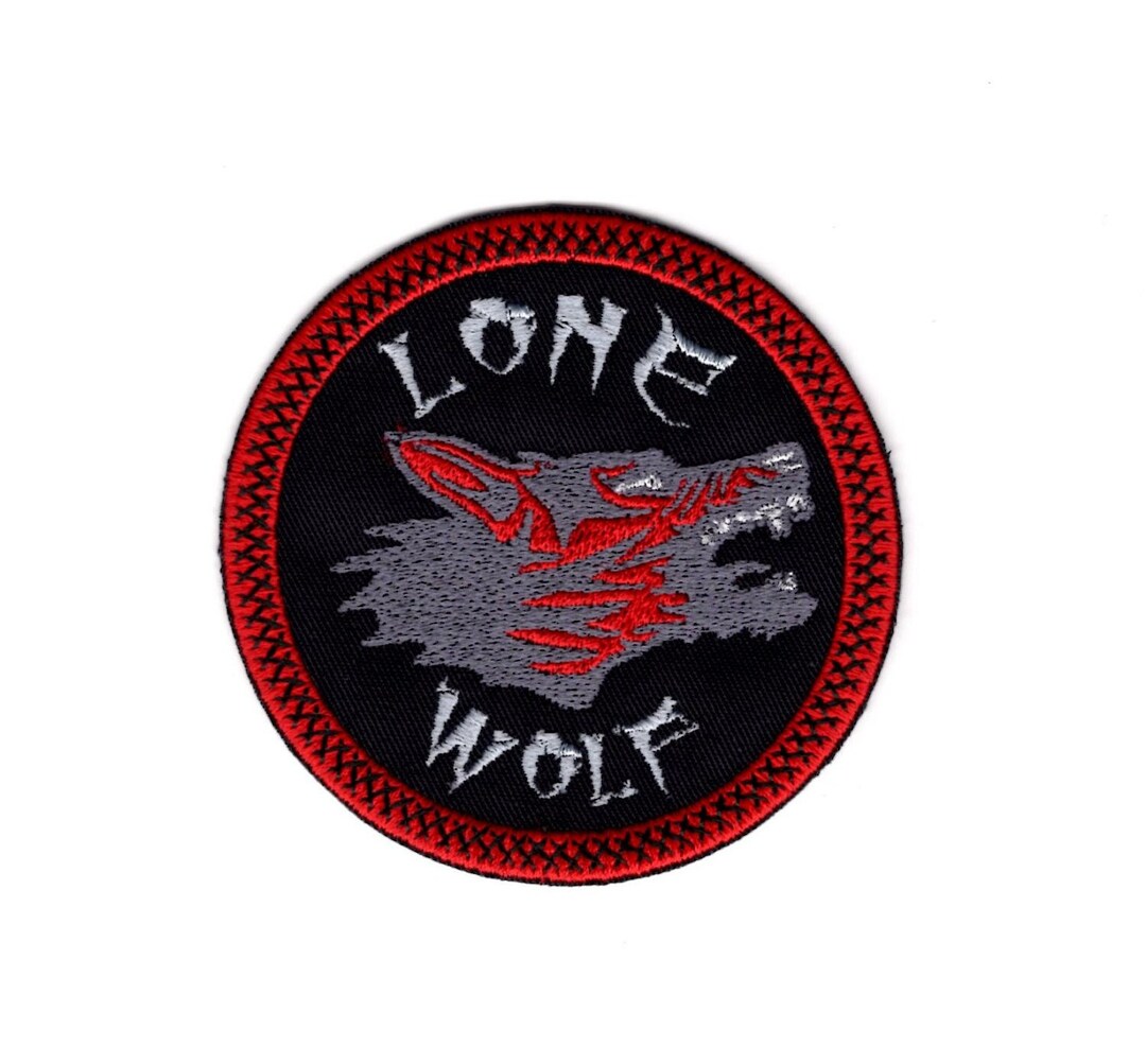 Lone Wolf Patch Embroidered Iron on No Club Lone Wolf Biker Badge - Etsy