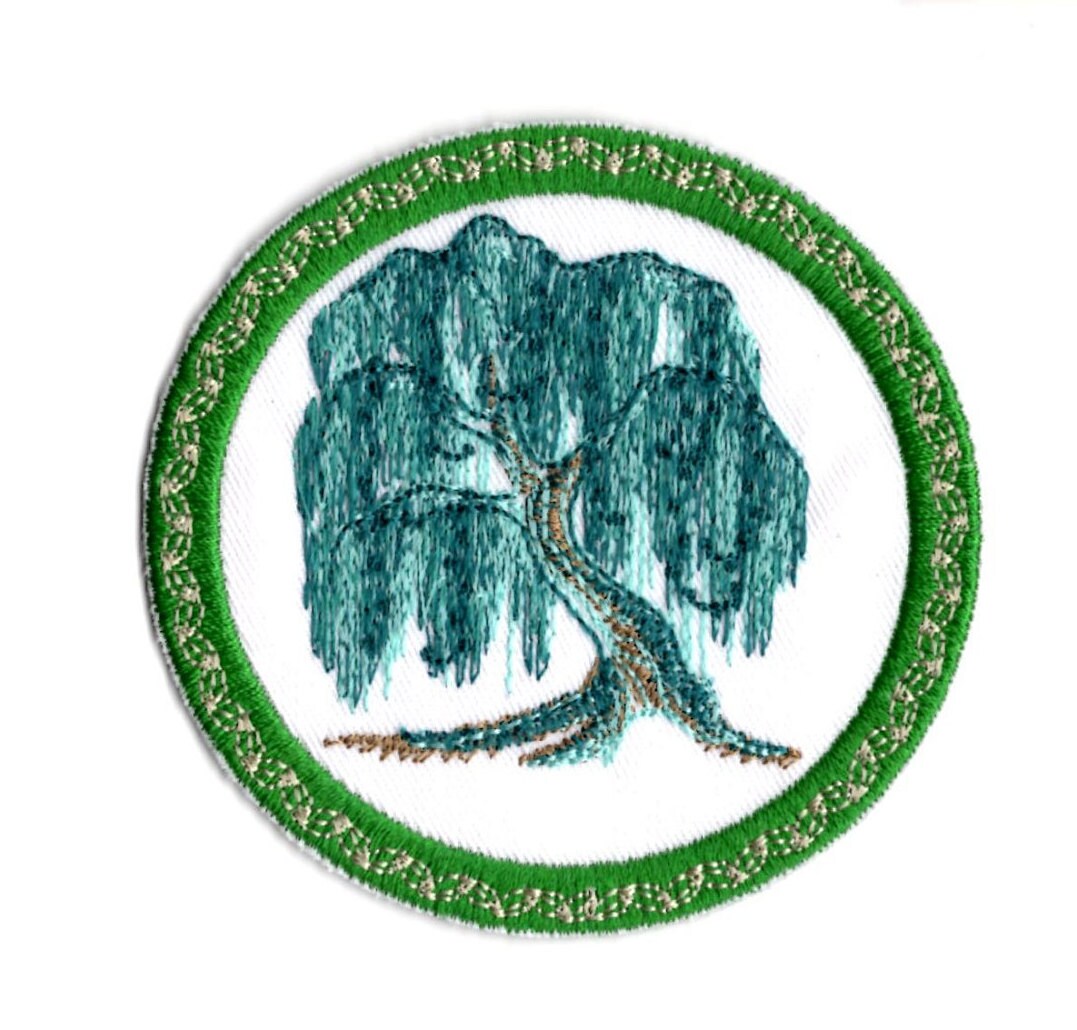 Weeping Willow Tree Patch Embroidered Willow Tree Iron on To | Etsy