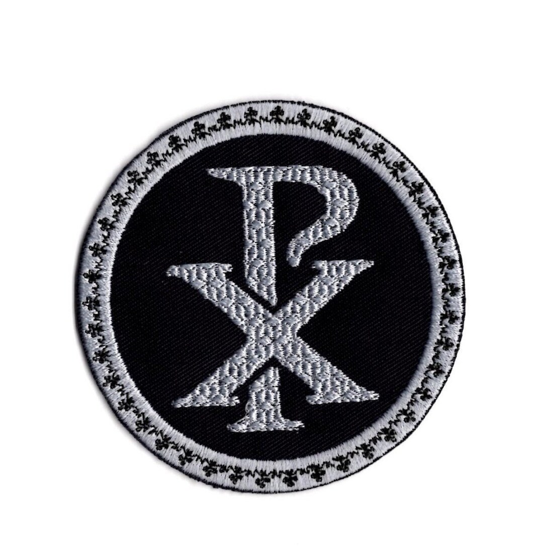 Chi-rho Patch Embroidered Iron on Embroidery Catholic PX Christianity ...