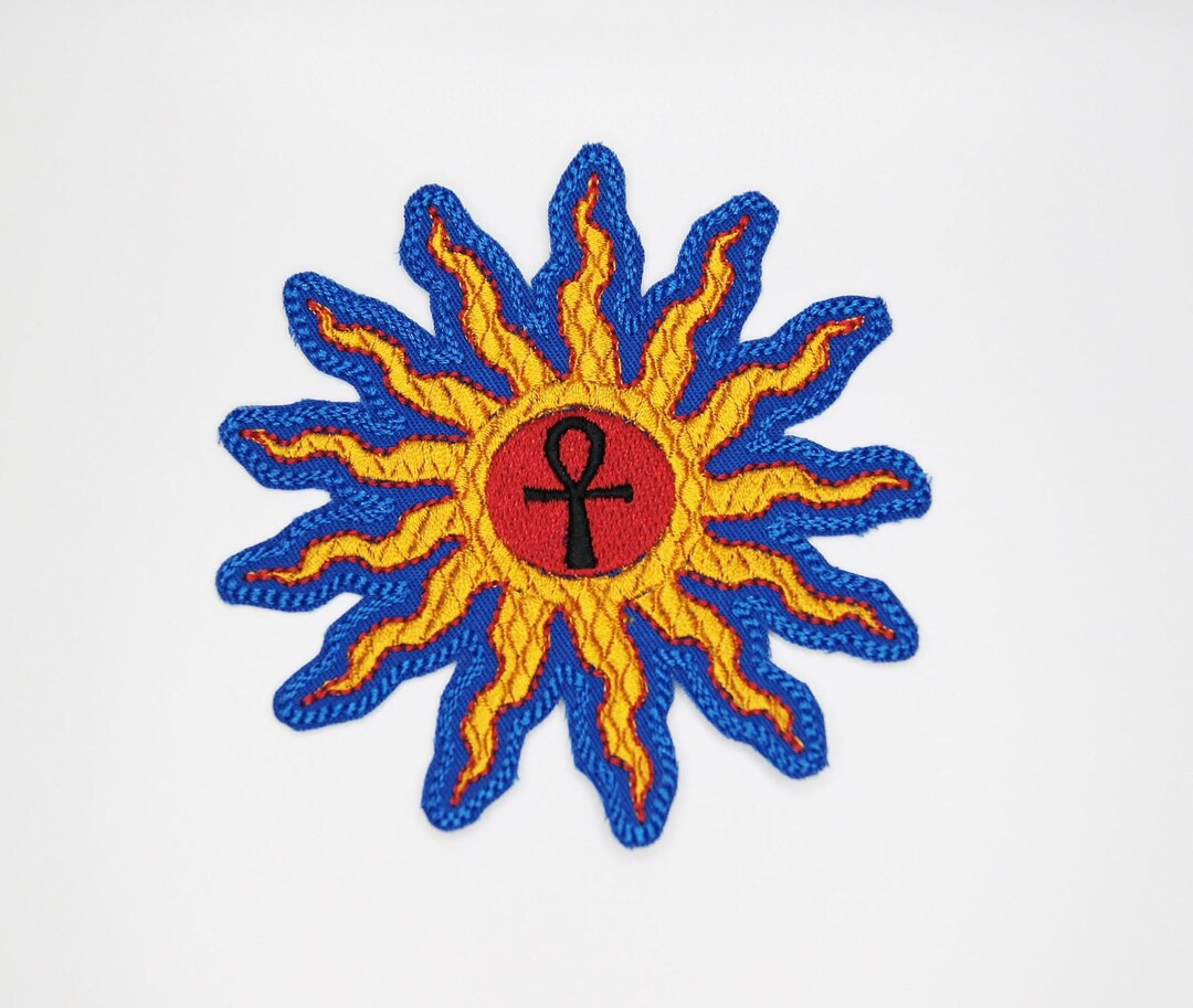 Flaming Sun Ankh Patch – Embroidered Iron-on Applique - Etsy