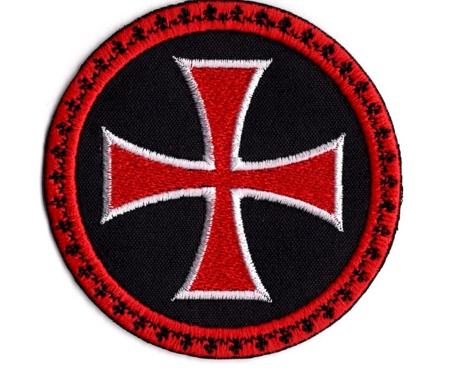 Templar Cross Patch by Balkisboutique! Embroidered Iron on Knights ...