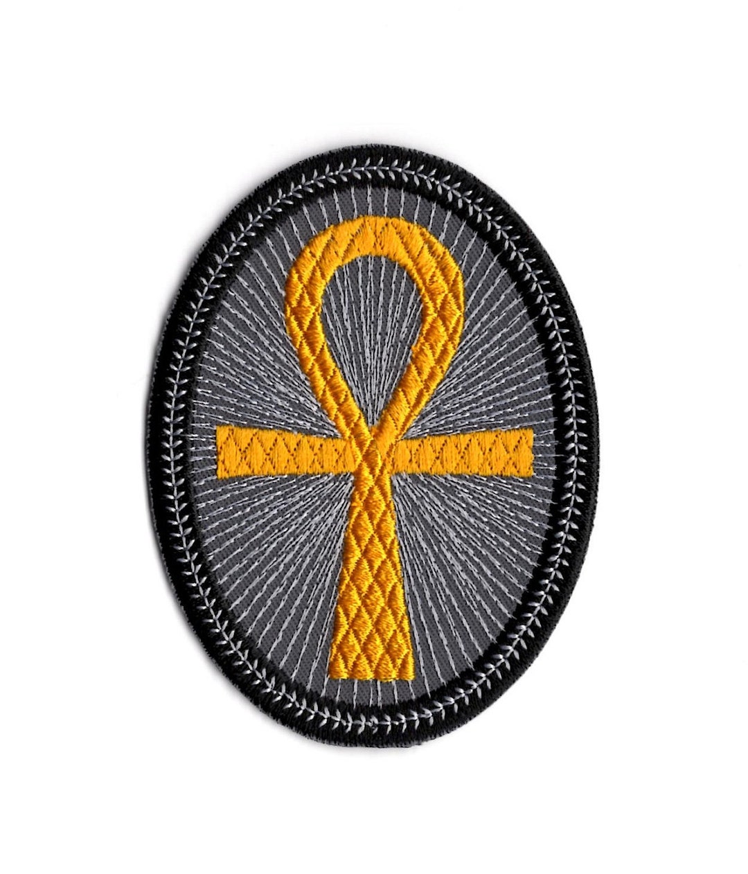Ankh Cross Patch Embroidered Iron on Egyptian Eternal Life Cross Symbol ...