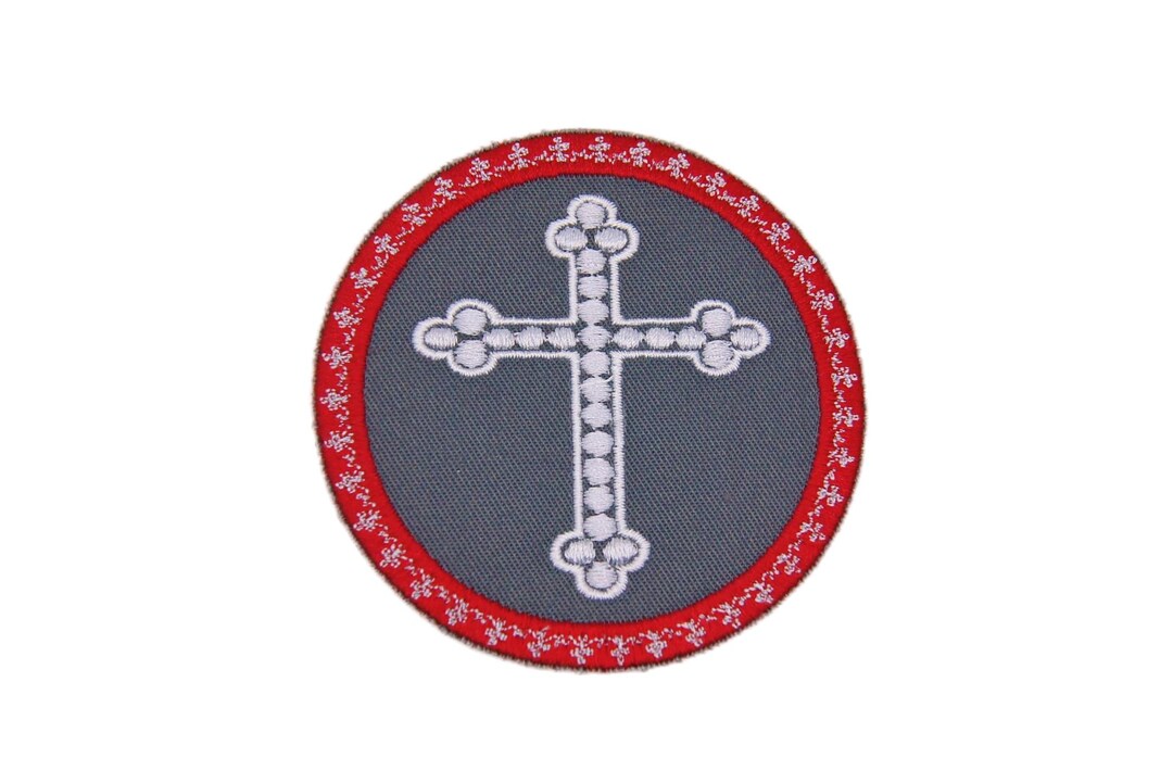 Embroidered Cross Iron on Catholic Cross Fabric Christian Cross Patch ...