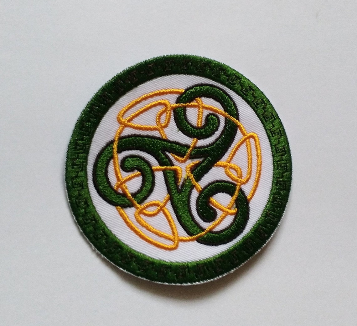 Irish Triskele Design Fabric Patch Iron on Celtic Patch by ...