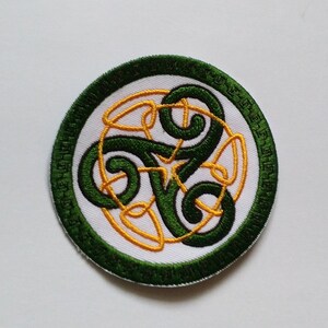 Irish Triskele Design Fabric Patch Iron on Celtic Patch by ...
