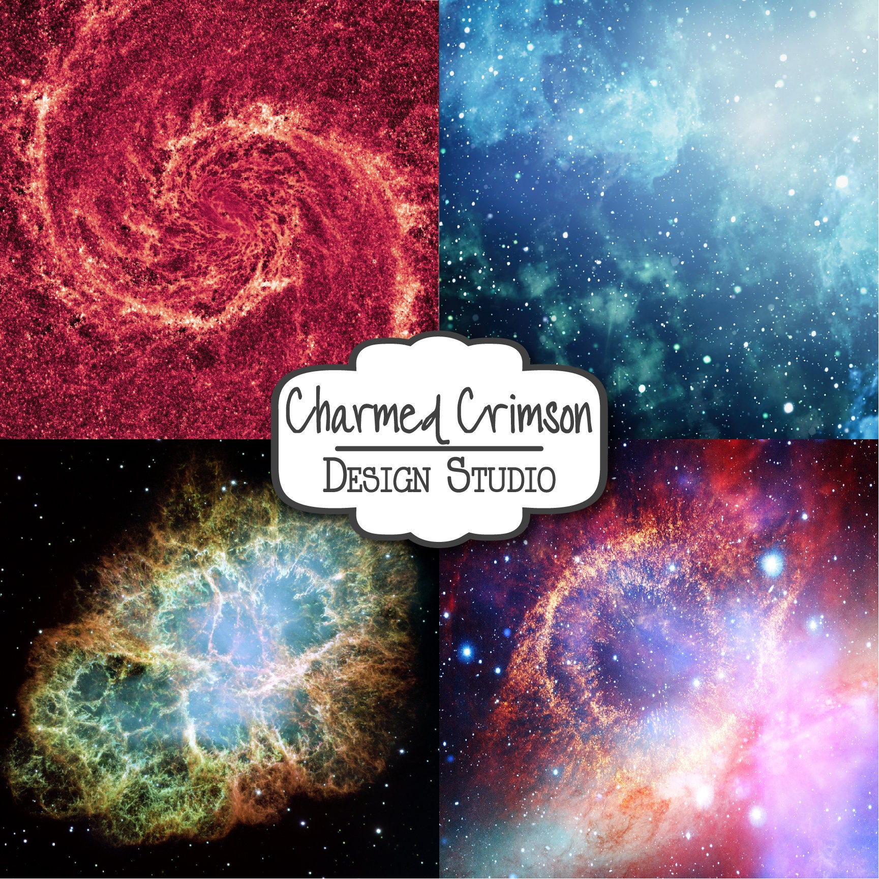 Galaxy Digital Paper, Space Digital Paper, Space Backdrop, Outer Space ...
