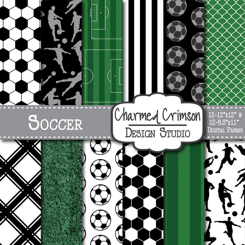Sports Digital Background Soccer Digital Paper Black Digital - Etsy