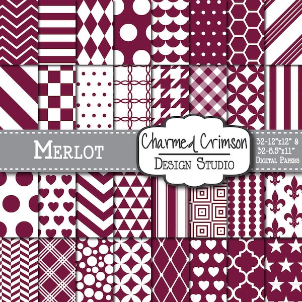 Maroon Chevron - Etsy