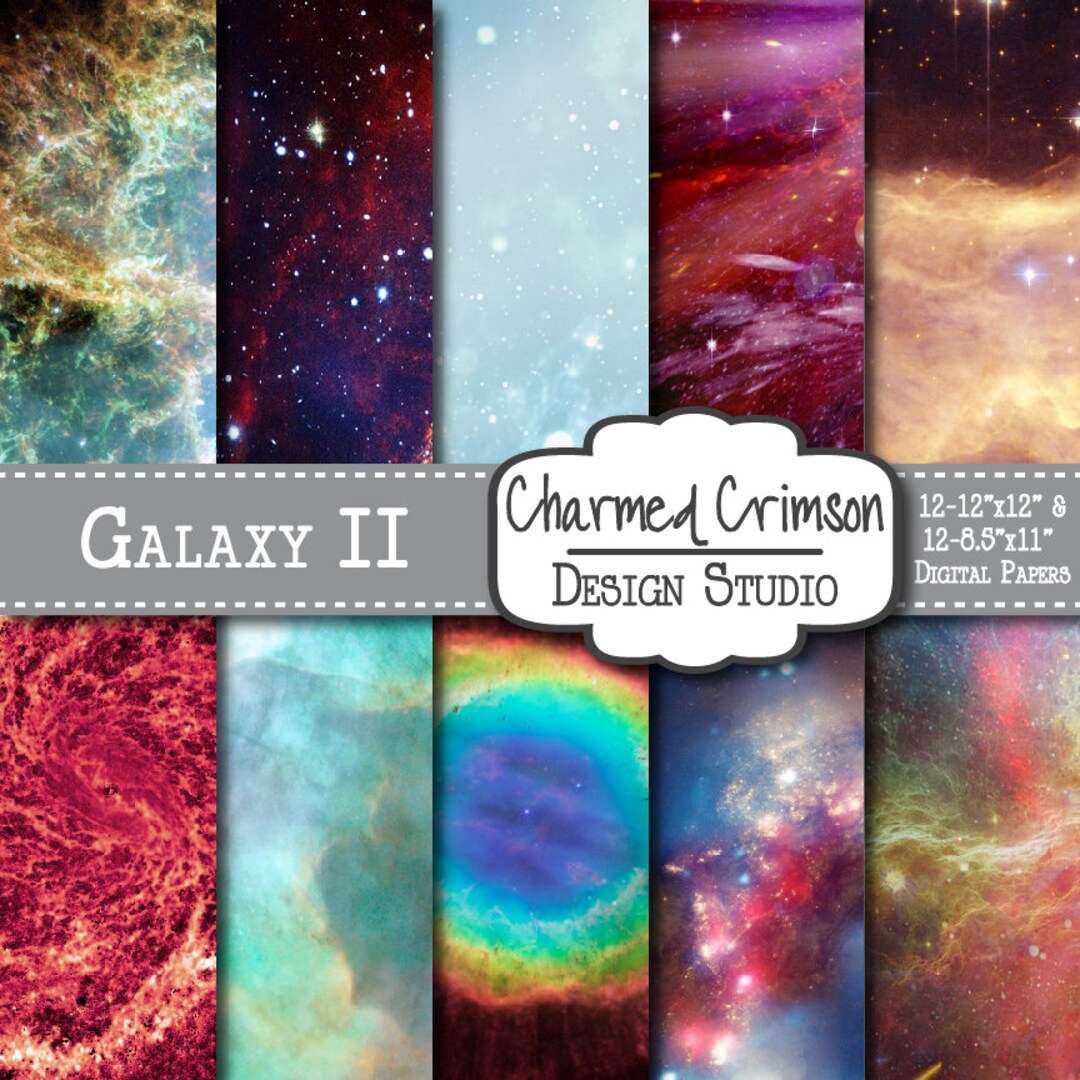Galaxy Digital Paper, Space Digital Paper, Space Backdrop, Outer Space ...