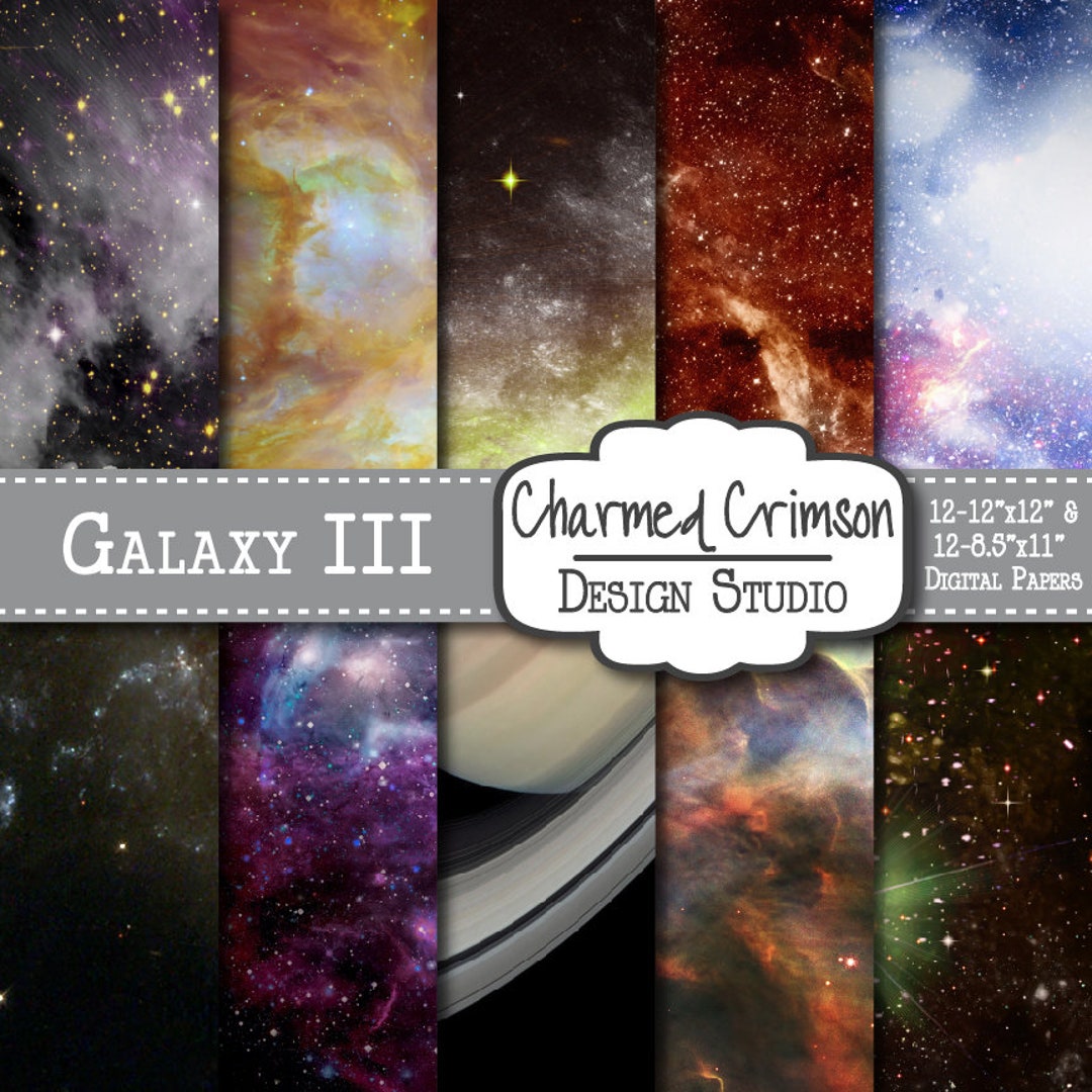 Galaxy Digital Paper, Space Digital Paper, Space Backdrop, Outer Space ...