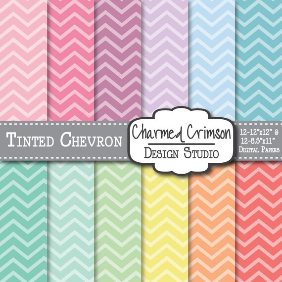 Pastel Digital Paper Chevron Digital Paper Digital Pattern - Etsy