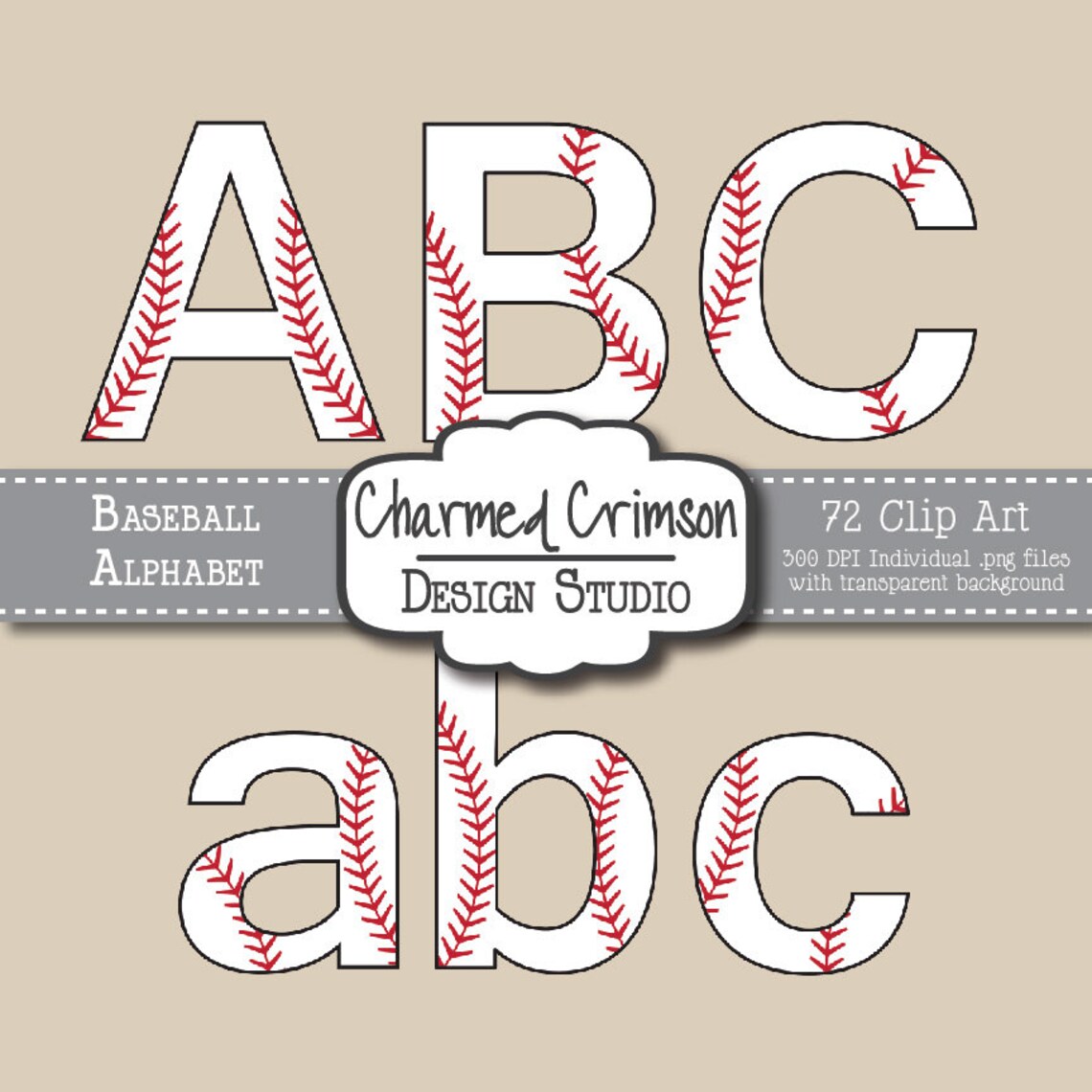 Baseball Digital Alphabet, Baseball Digital Clipart, Baseball Clipart ...