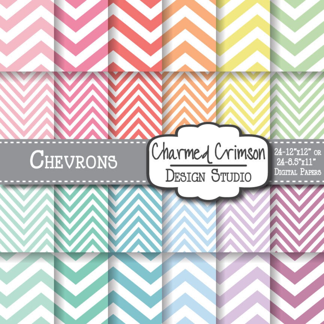 Pastel Digital Paper, Chevrons Digital Paper, Aqua Digital Pattern ...