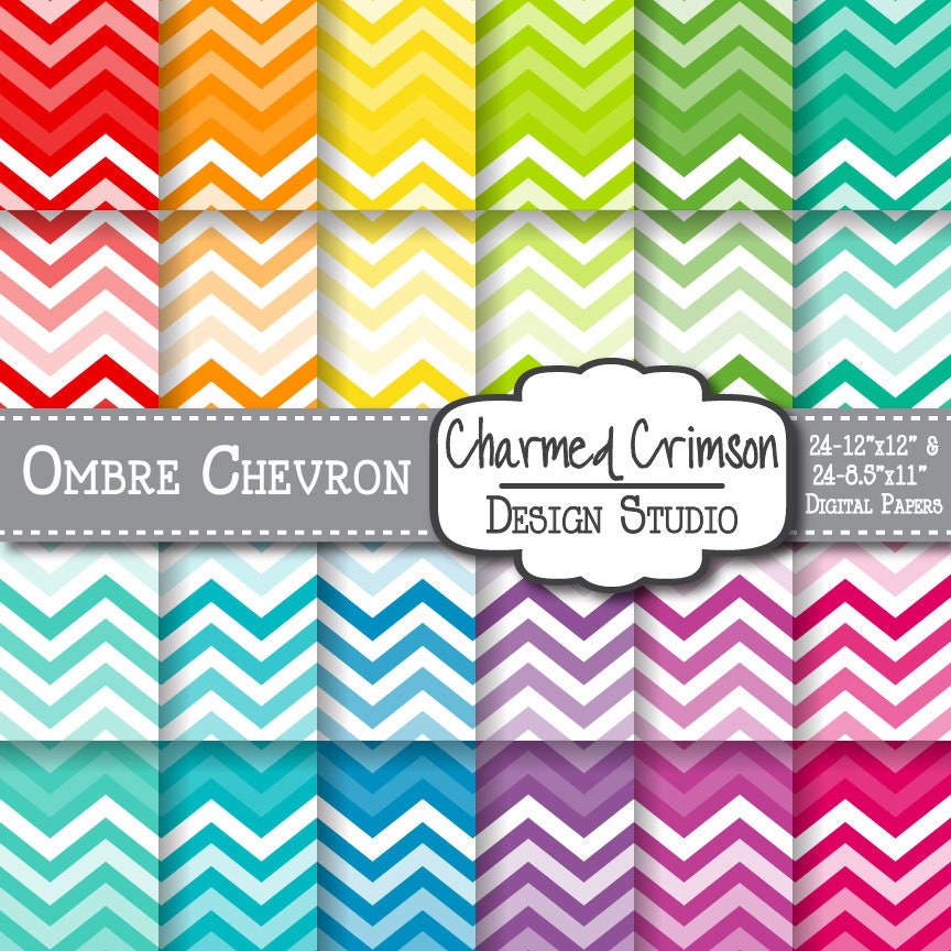 Purple Ombre Chevron