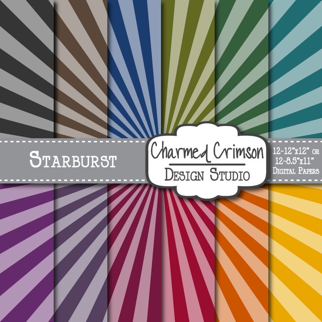 Green Digital Paper, Starburst Digital Paper, Purple Digital Pattern ...