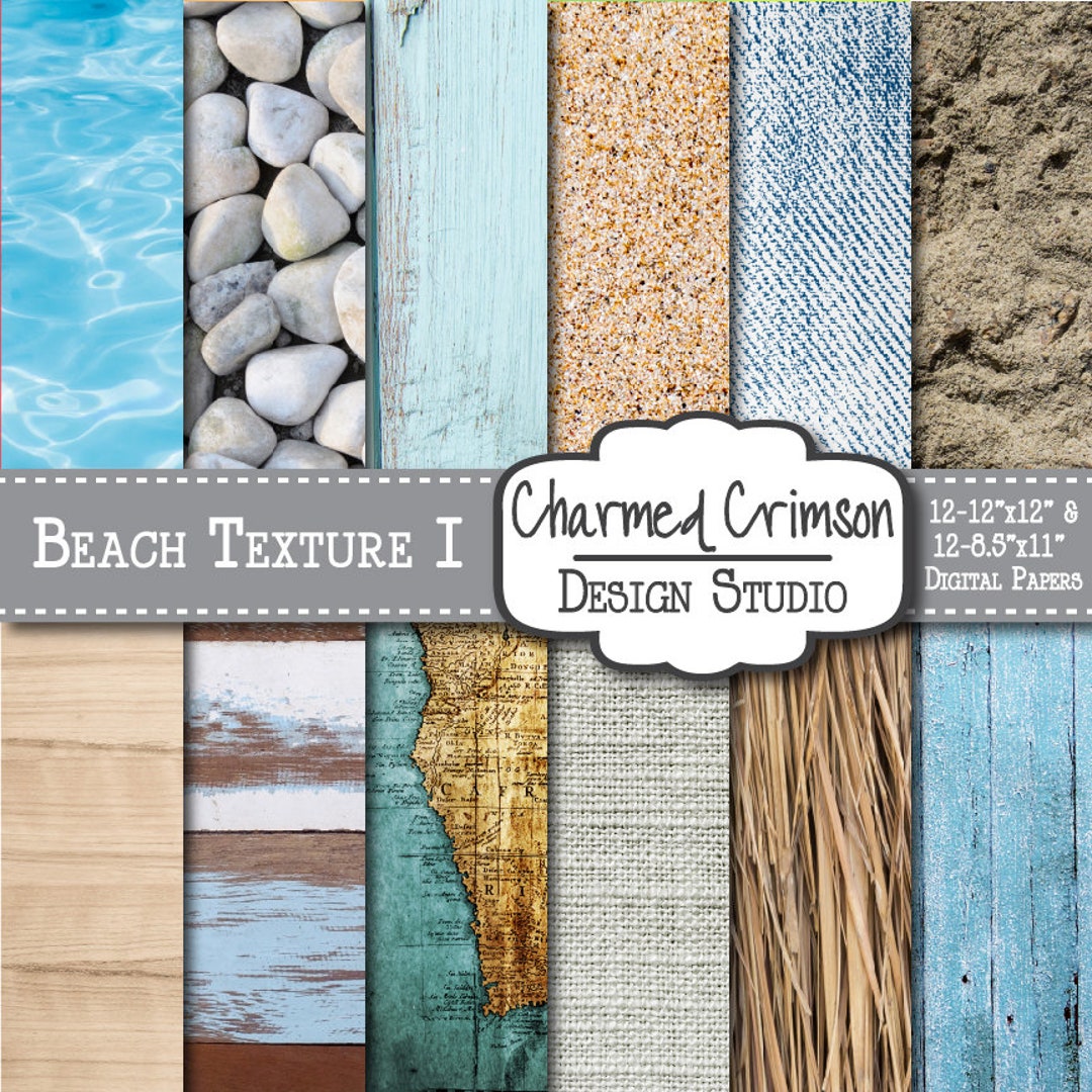 Beach Digital Paper, Texture Digital Paper, Sand Digital Pattern, Ocean ...