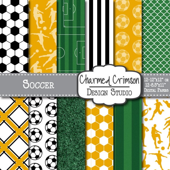 Sports Digital Background Gold Soccer Digital Paper Golden | Etsy