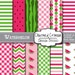Watermelon Digital Paper Pink Digital Paper Summer Digital | Etsy