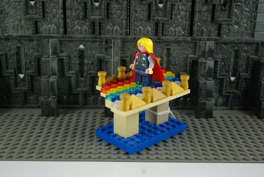 Thor on the Bifrost Bridge Handmade From Lego Bricks and Mega Bloks and ...