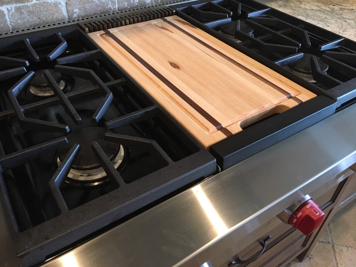 Maple with Walnut Single Griddle cutting Board Free | Etsy