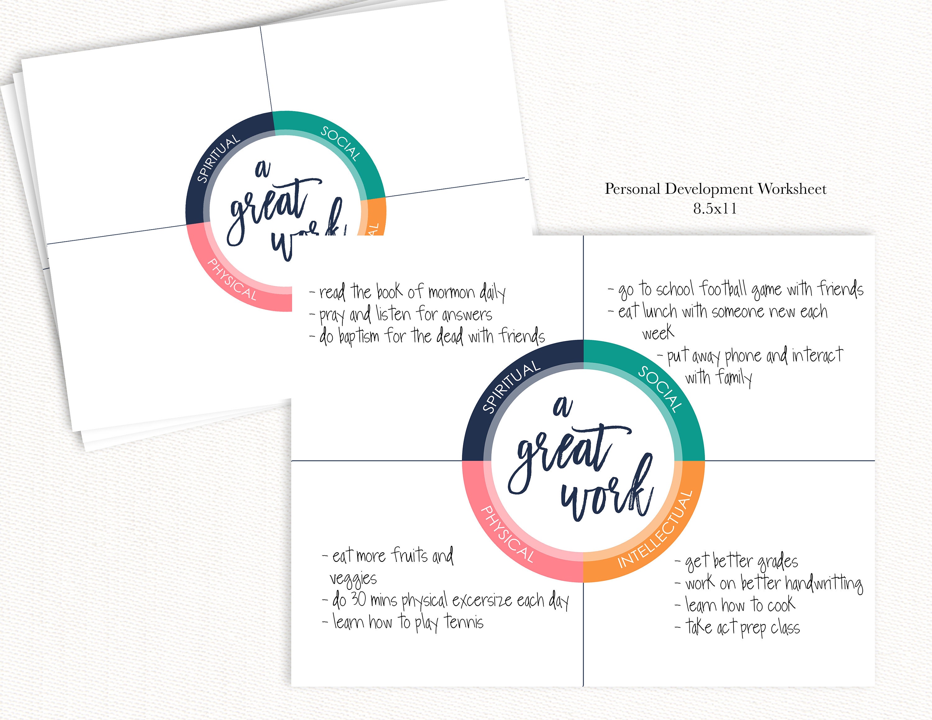 New Children and Youth Personal Development Worksheet | Etsy