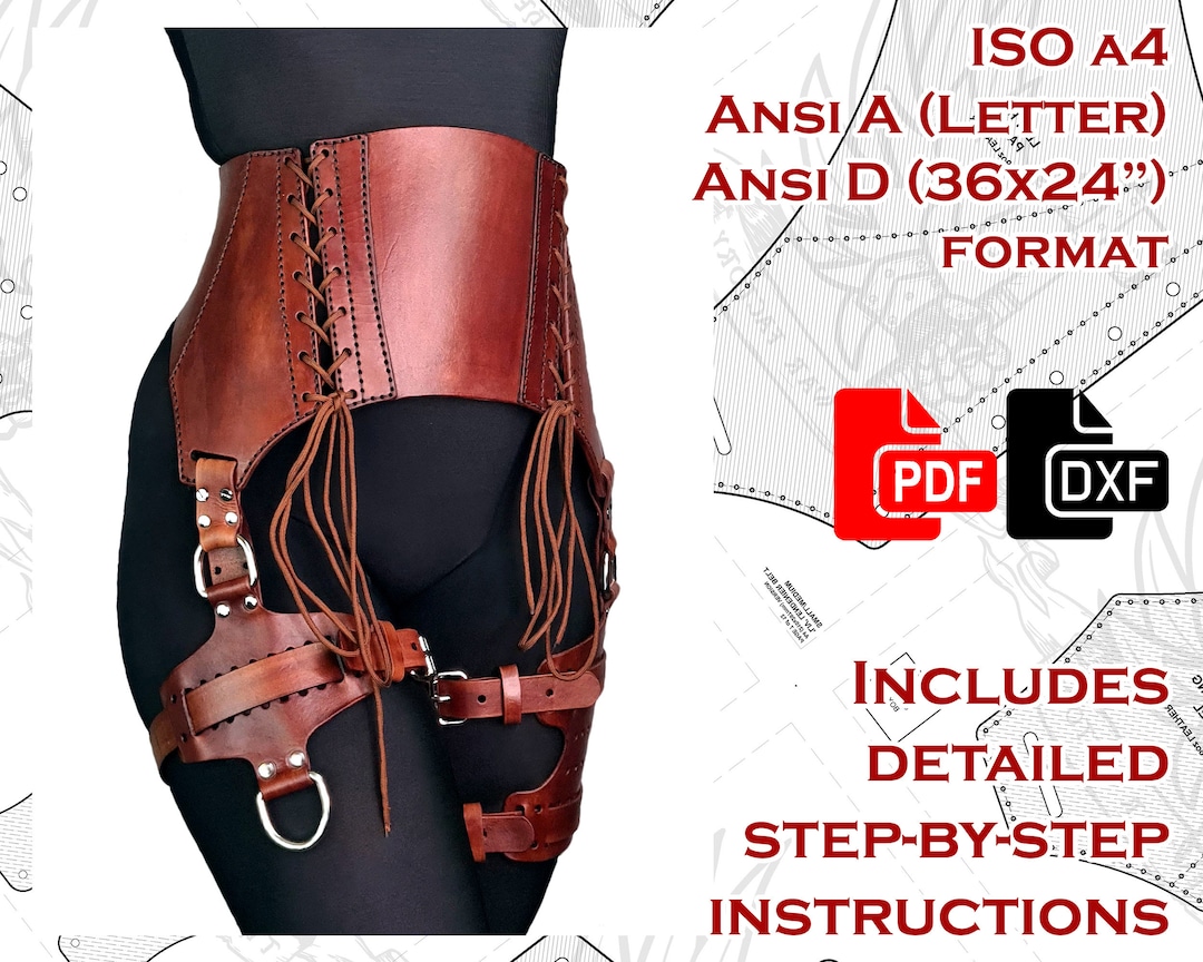 Girdle / Arming Belt Pattern – 'liv' – PDF DXF Includes 2 Sizes - Etsy