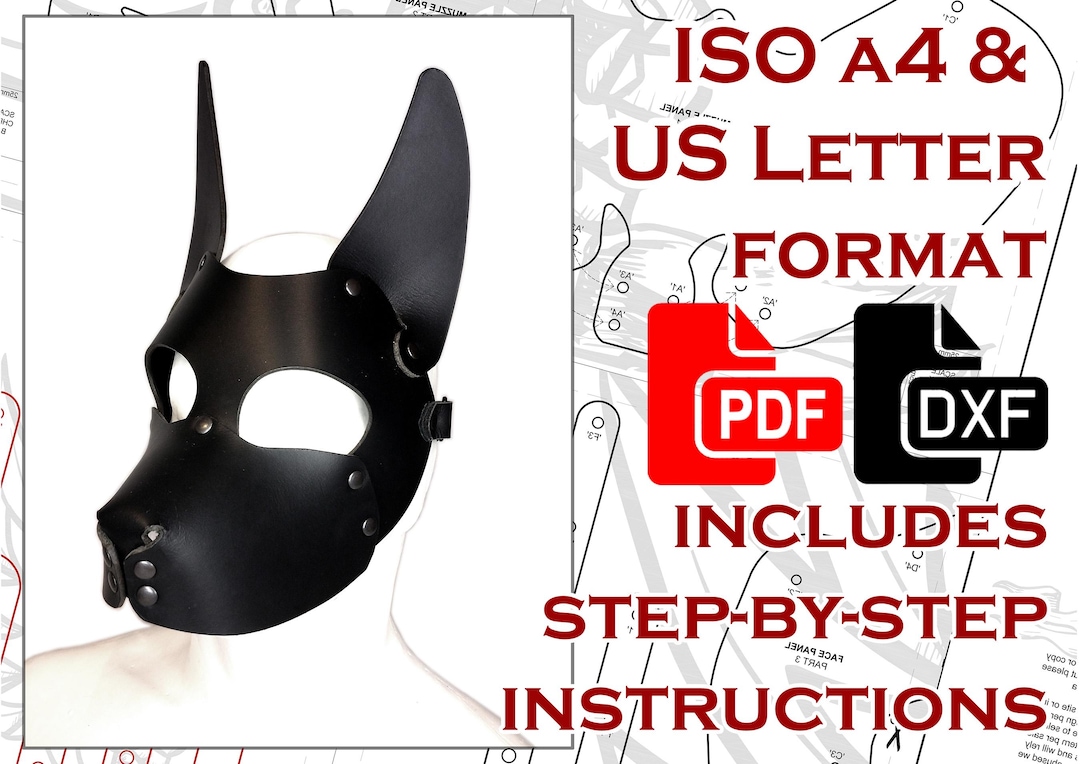 Pup Mask Pattern – PDF DXF Includes 2 Sizes - Etsy
