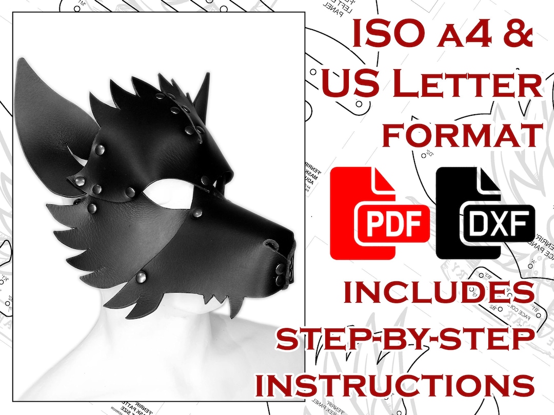Wolf Mask Pattern – 'fenrir' – PDF DXF - Etsy