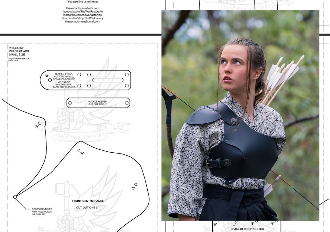 Chestguard Pattern – 'kyudoka' – PDF Includes 2 Sizes - Etsy