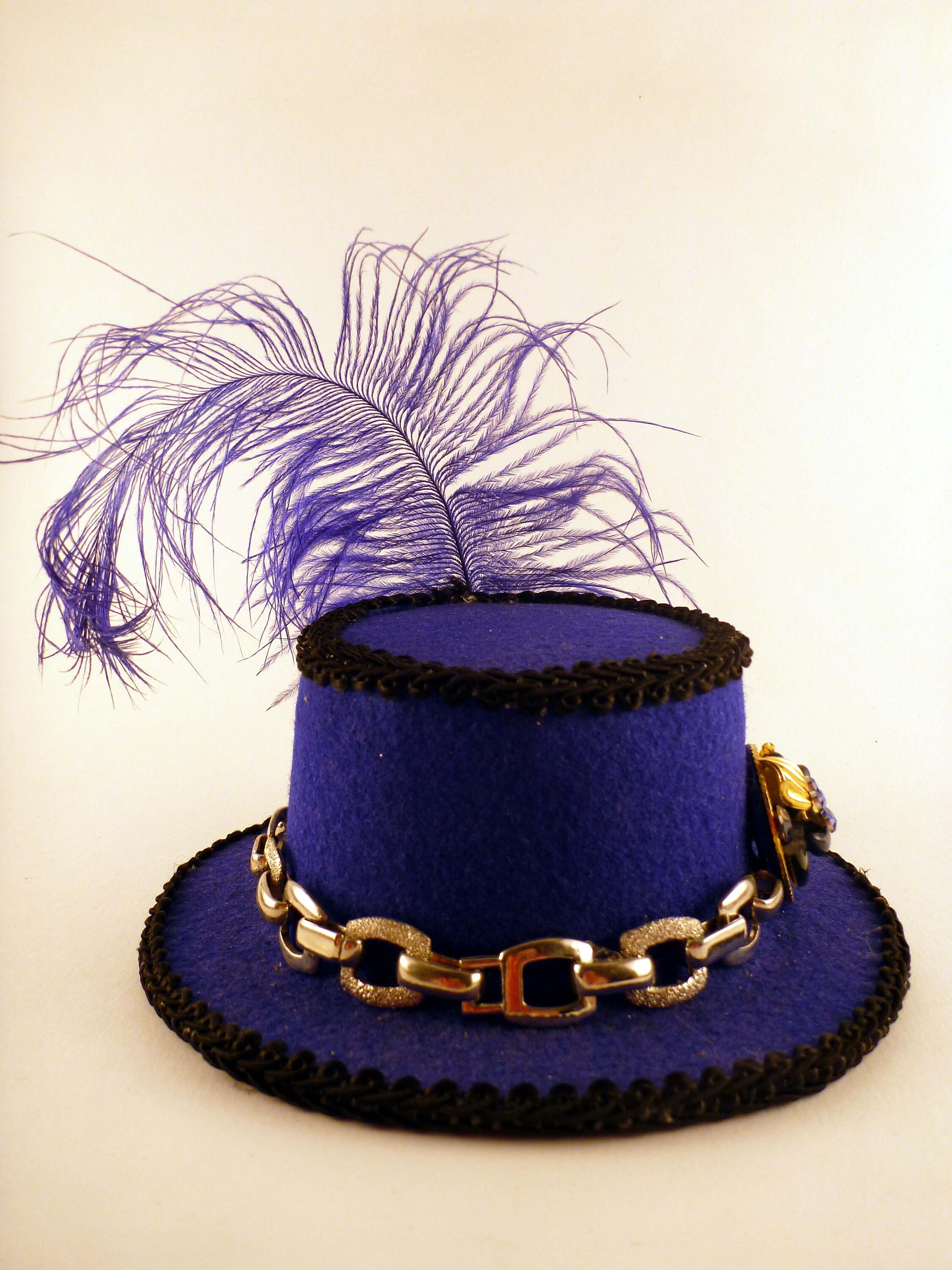 Mini Hat Fascinator, Chain Rhinestone for Burlesque Style Stage ...