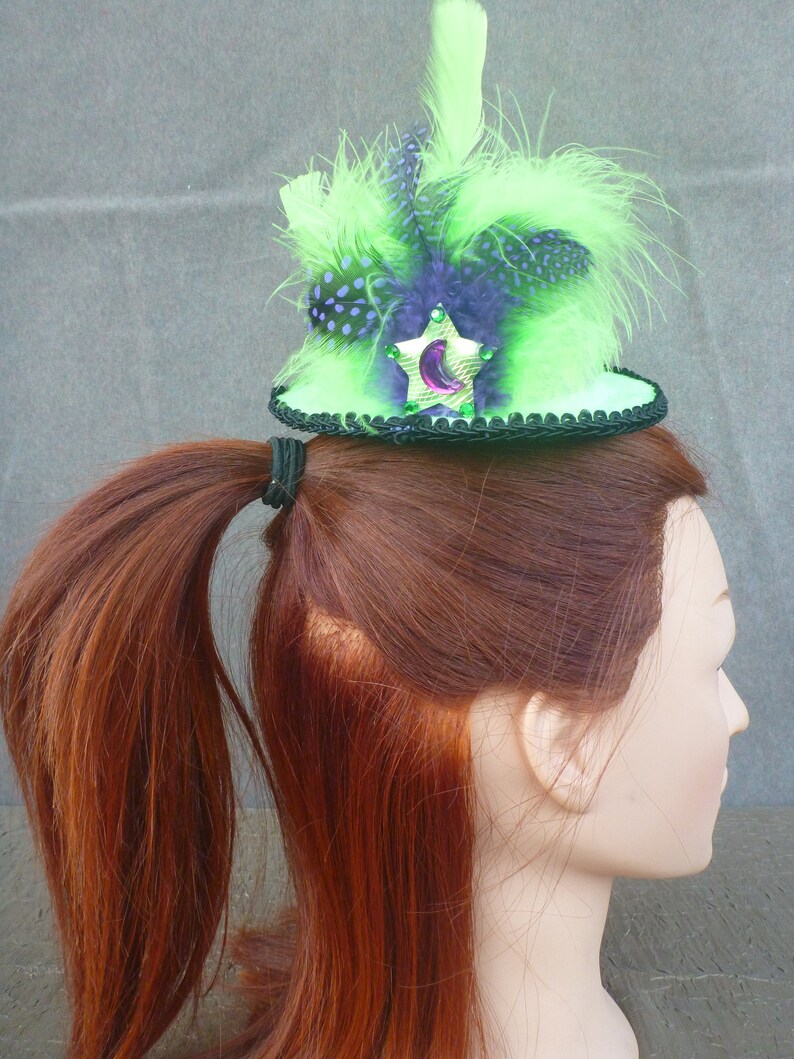 Fascinator Hat Neon Celestial Star Moon Mad Hatter Mini - Etsy