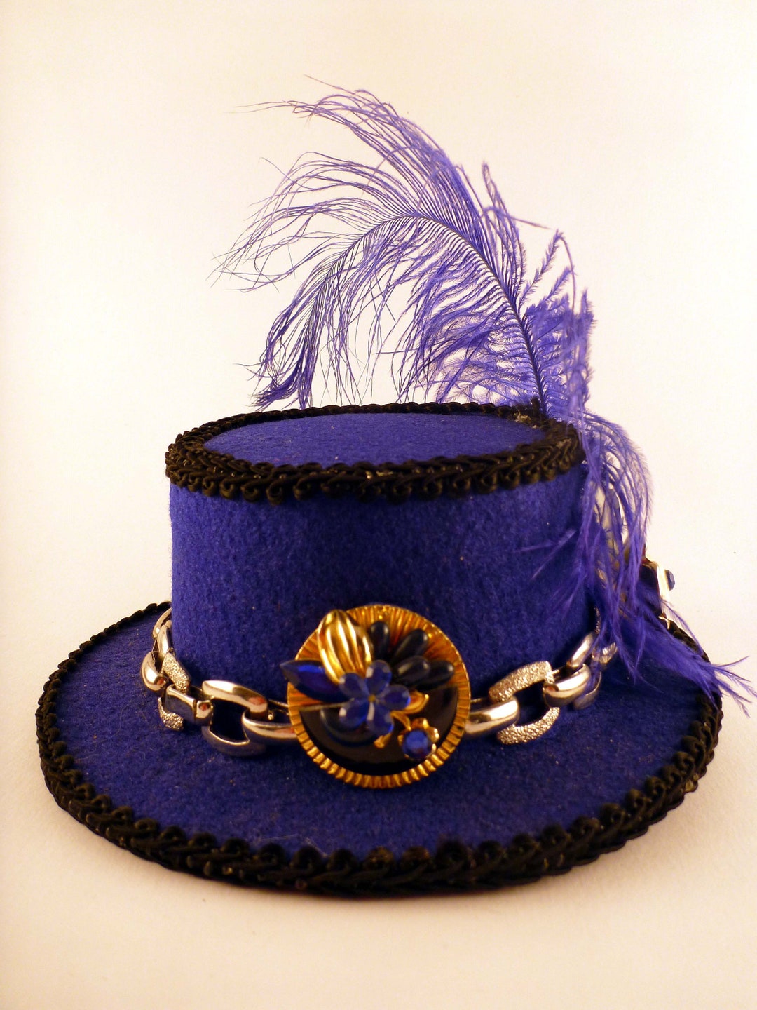 Mini Hat Fascinator Chain Rhinestone for Burlesque Style - Etsy