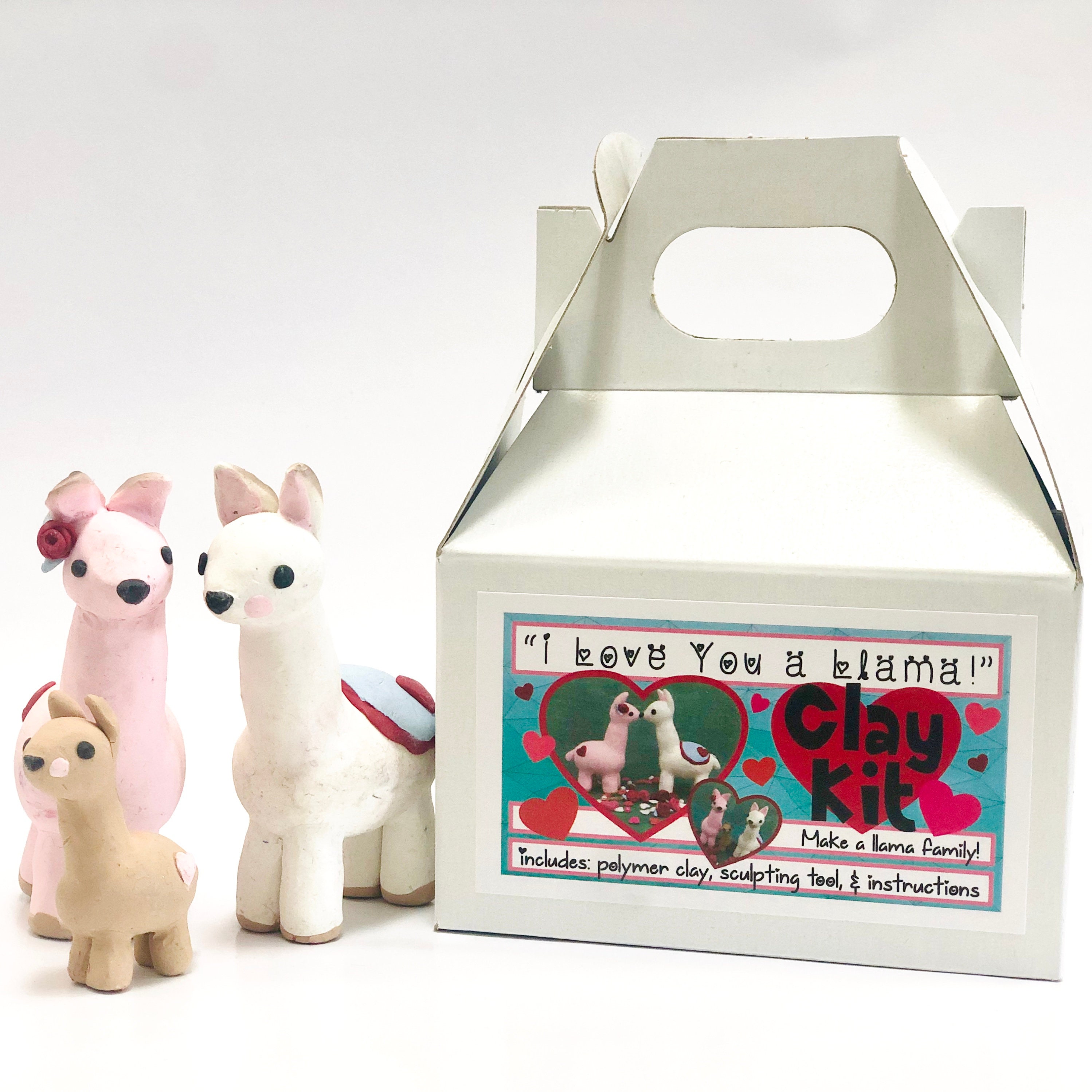 Llama CLAY KIT // Polymer Clay Llama // Gift // Clay Figurines- FREE ...