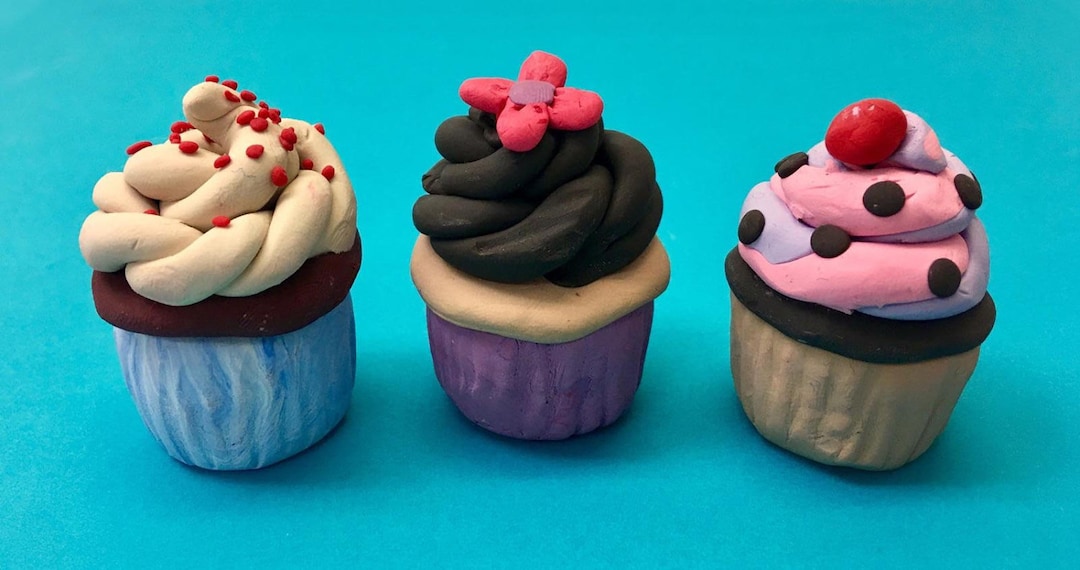 Polymer Clay Cupcake Kit / Adorable Gift / DIY Mini Food Clay Project ...